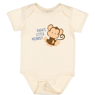 Inktastic Papa's Little Monkey Baby Bodysuit Family Cute Papa Grandpa ...
