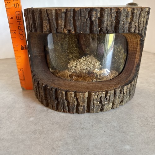 Vtg Wood Miniature Terrarium Decor Woods Horse Prairie 6” Tall 8” L ...