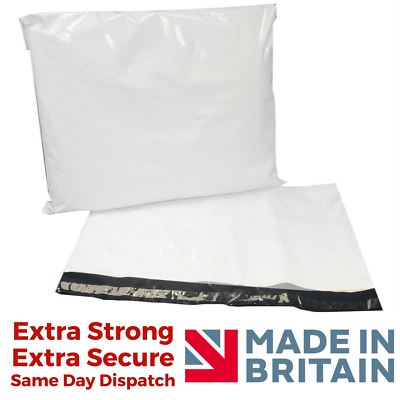 White Postage Mailing Bags - Parcel Strong Sacks Parcel Polythene ...