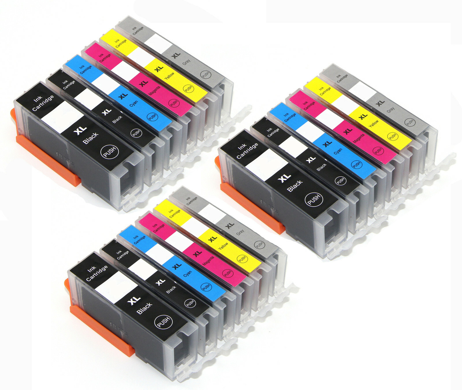 18 PK PGI-250XL CLI-251XL Ink Tanks + LED chip for Canon iP8720 MG7120 ...