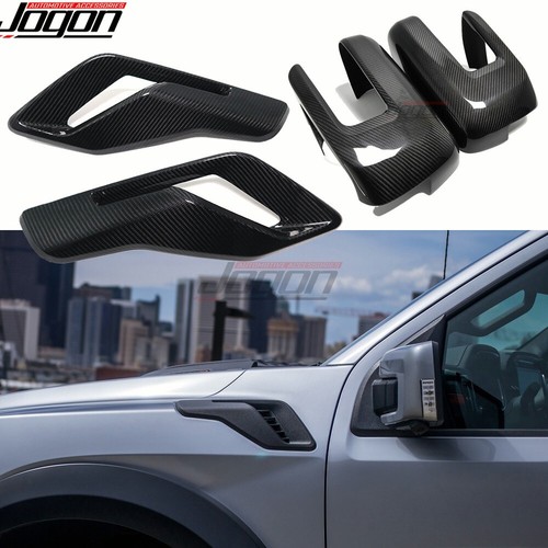 Carbon Side Mirror Cap + Fender Vent Cover Scoop For Ford F-150 Raptor ...