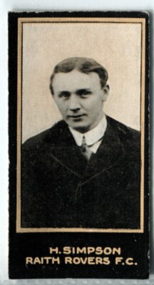 Tobacco Card, Smith, FOOTBALLERS, Football, 1912, H Simpson, Raith ...