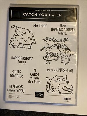 Stampin' Up! Rubber Stamp Set (Catch You Later)(RETIRED) | eBay