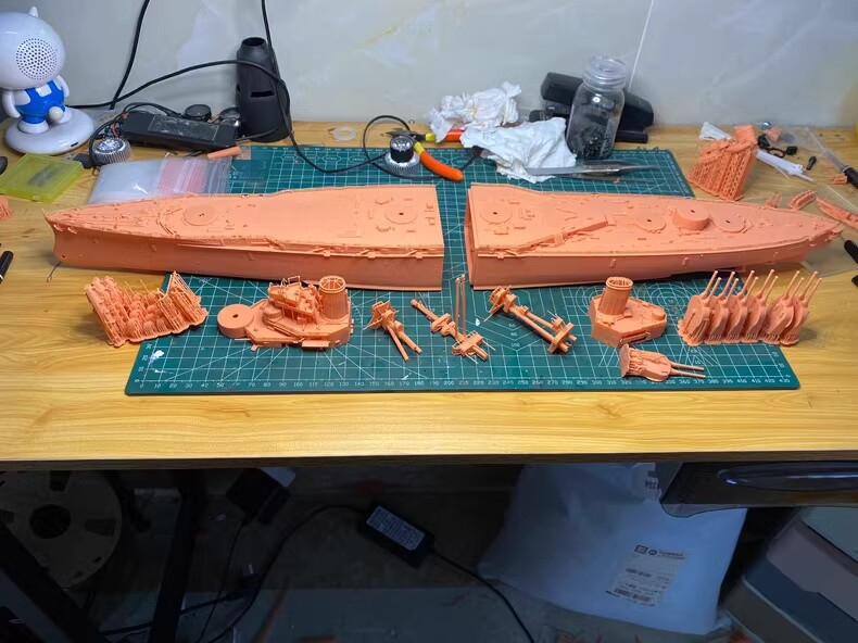 3D Printed 1/700/350 British Royal Navy HMS Agincourt Battleship Model ...