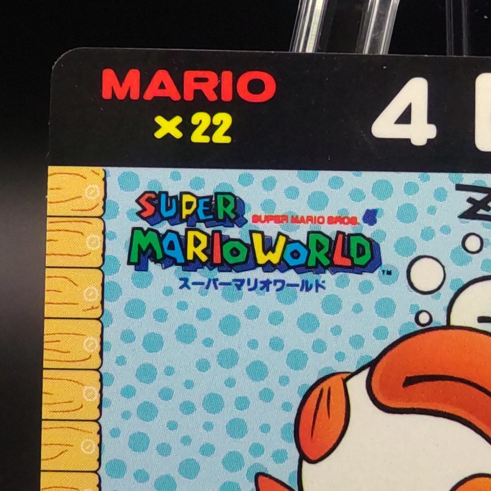 Rip van Fish Super Mario World Bros Vintage Card Banpresto 1991 ...