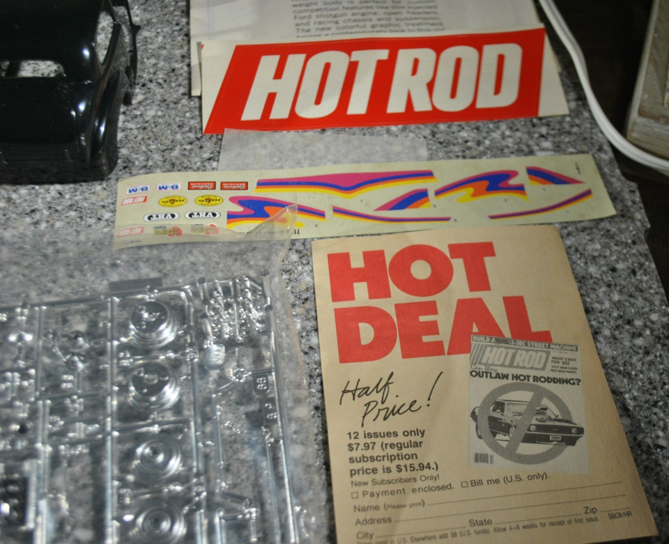 REVELL HOT ROD '50 AUSTIN COUPE #7120 1/25 FACTORY MODEL KIT 1985 Open ...