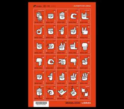 Alphabet in LIBRAS - Brazilian Sign Language - 26 letters - Brazil 2020 ...
