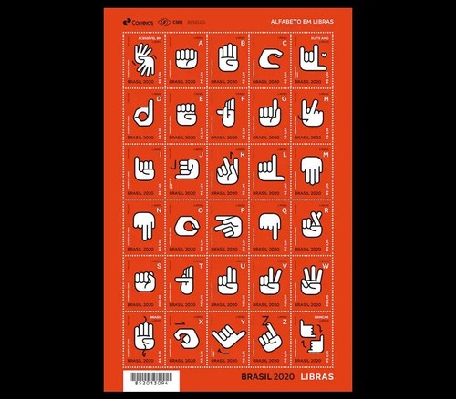 Alphabet in LIBRAS - Brazilian Sign Language - 26 letters - Brazil 2020 ...