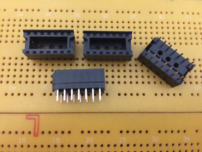 14 Pin IC Socket DIP TH PCB Solder Tail Bifurcated 0.3" 7.62mm Spacing ...