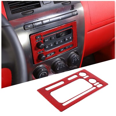 Carbon Fiber Red Center Console Display Decoration Panel For Hummer H3 ...
