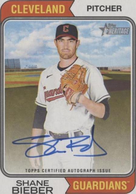 2023 Topps Heritage - Real One Autographs Shane Bieber #ROA-SB (AU) for ...