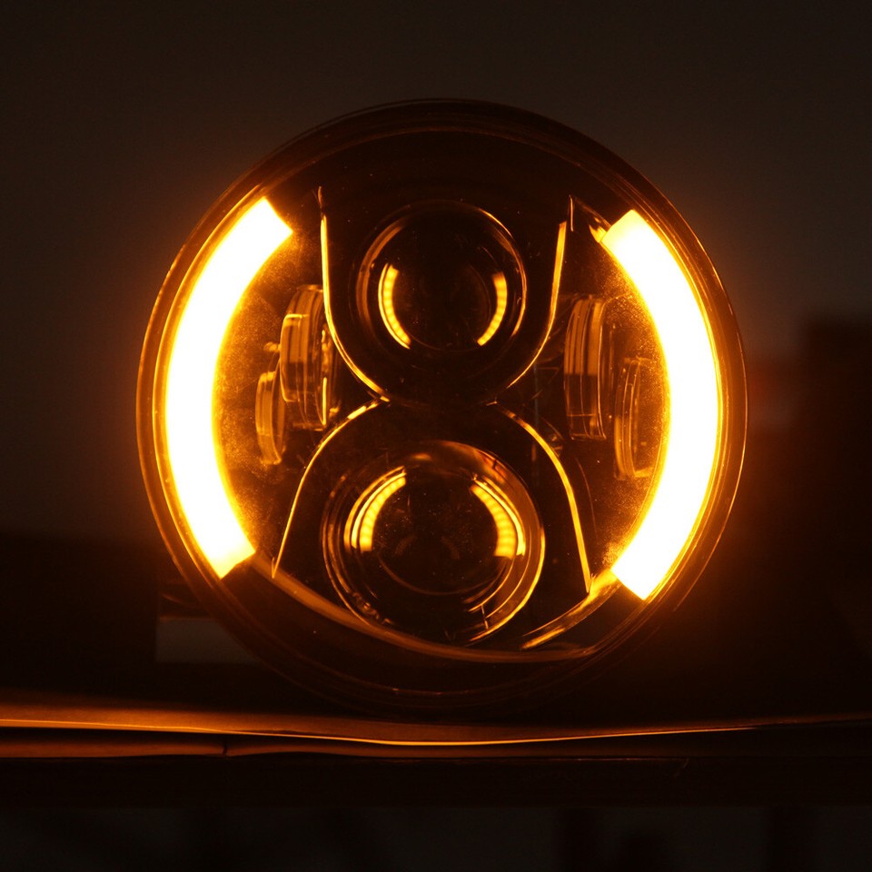 7" LED Headlight For Harley Davidson Fatboy Road Street Electra Glide ...