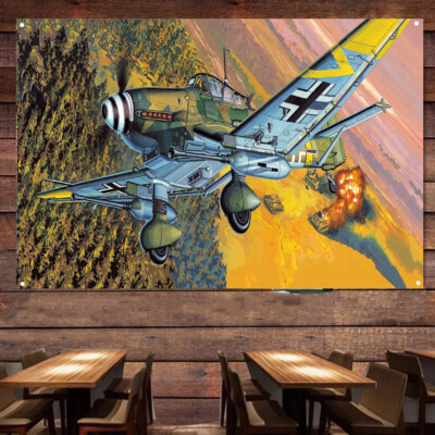 Ju 87B-2 Stuka Dive Bomber Banner Flag - Military Art Decor Poster For ...