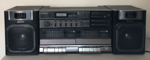 Vintage Sony CFS-W500 Boombox Stereo Cassette AM FM Radio Recorder ...