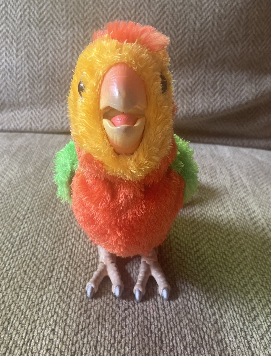 Hasbro FurReal Fur Real Friends Baby Parrot Bird Tiki 2007 Tested Works ...