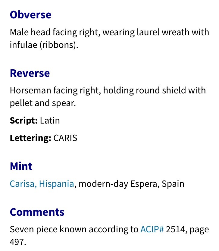 Celtic Turdetani People Coin 100BC-1BC Ancient Iberian City of Carisa ...