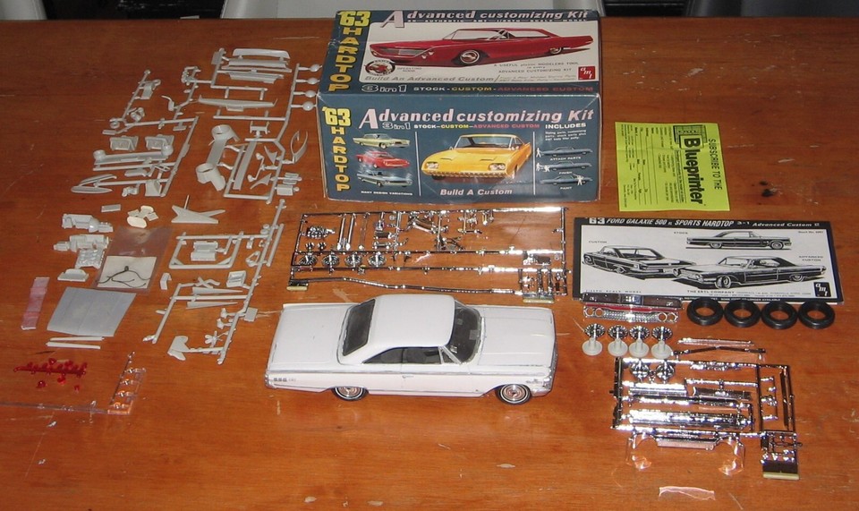 AMT 1963 Mercury Marauder S-55 Hardtop 1/25 Kit Builtup & 63 Ford Parts ...
