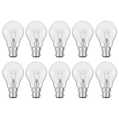 10-Pack of Luminizer 18W = 21W BC/B22 Eco Halogen GLS Clear Halogen ...