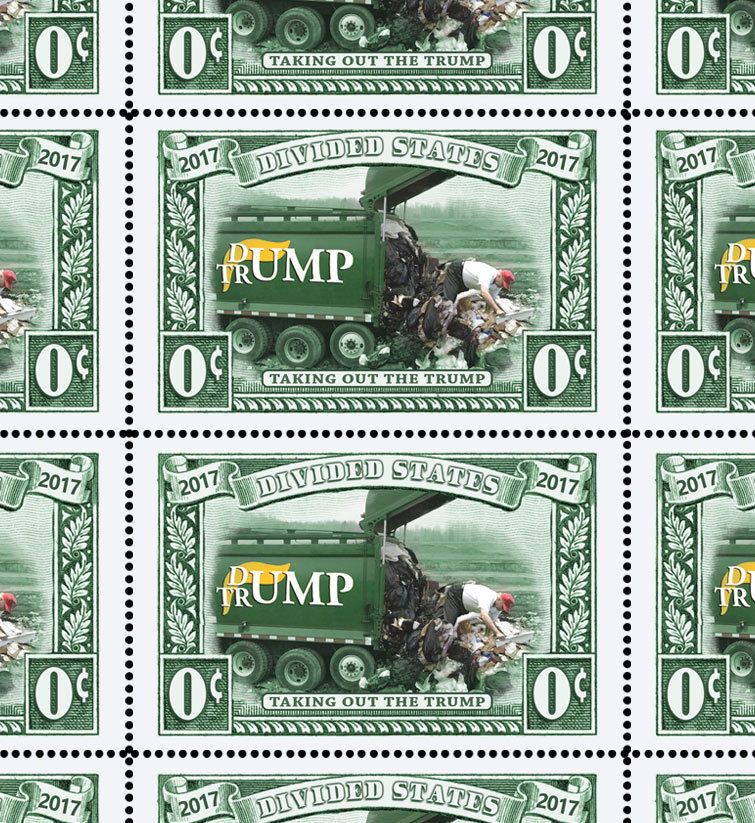 Trump - Dump Trump - Art Stamps (Artistamp, Faux Postage, REPRO) RESIST ...