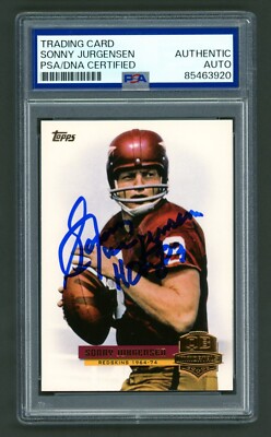 Sonny Jurgensen Signed 2012 Topps QB Immortals Card #QI-SJ (PSA ...