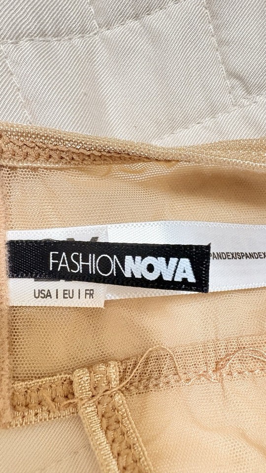 Fashion Nova Nude Lace Bodysuit Sheer Floral Mesh Hook Eye Womens 2X | eBay