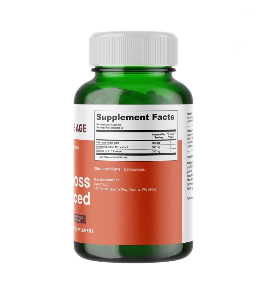 INFINITE AGE 1250mg Sea Moss Advanced Superfood, High-Potency, Vegan ...