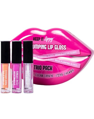 Keep It Lippy - Lip Plumping Lip Gloss - Trio Pack Gift Tin - Vegan ...