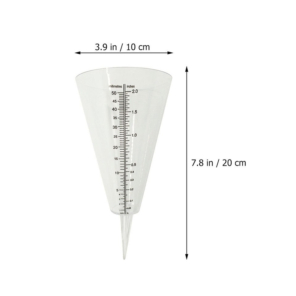 Transparent Rain Measure Tube Gauge with Clear Scale Plastic Measuring ...