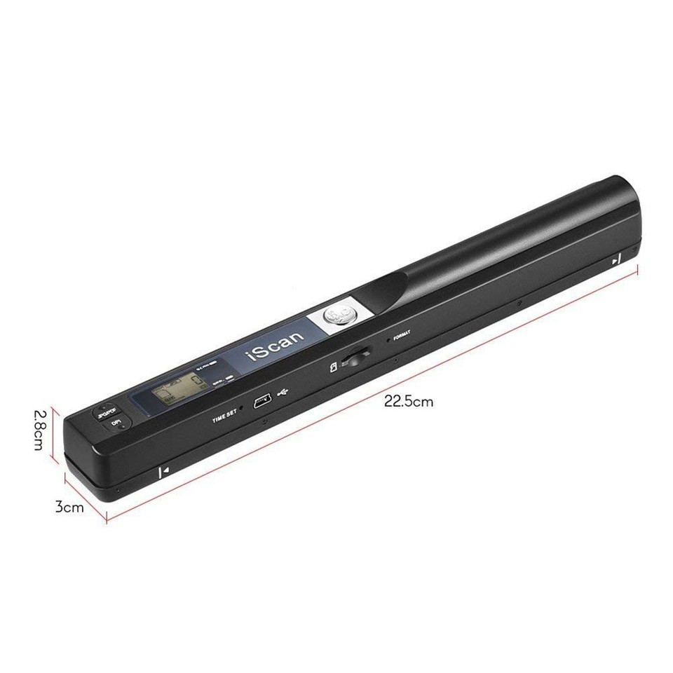 Tragbarer Scanner, 900 DPI, Handheld-A4-Dokumentenscanner, LCD-Display ...