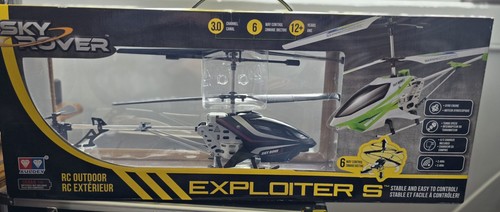 RC Sky Rover Exploiter S 3-Channel with Gyro Engine Black Helicopter ...