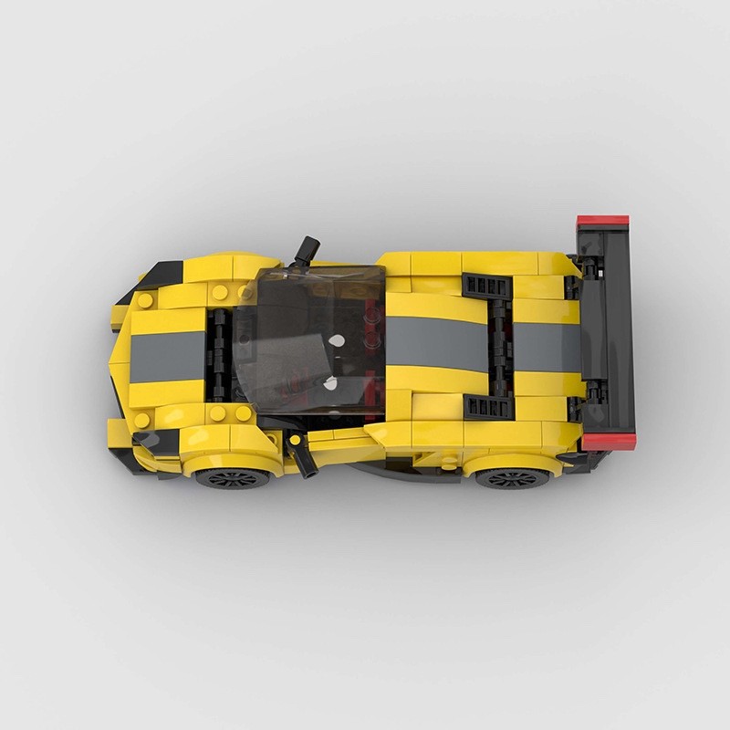 Custom MOC Lego Chevy Corvette C8 C8R Yellow 311 Piece Building Brick ...