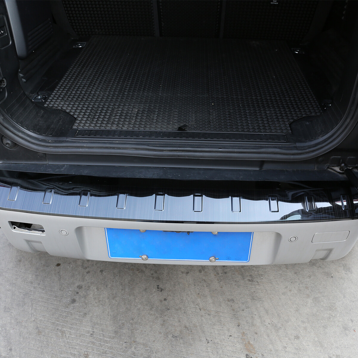Black Brushed Rear Bumper Cover Protector for Land Rover Defender L663 ...