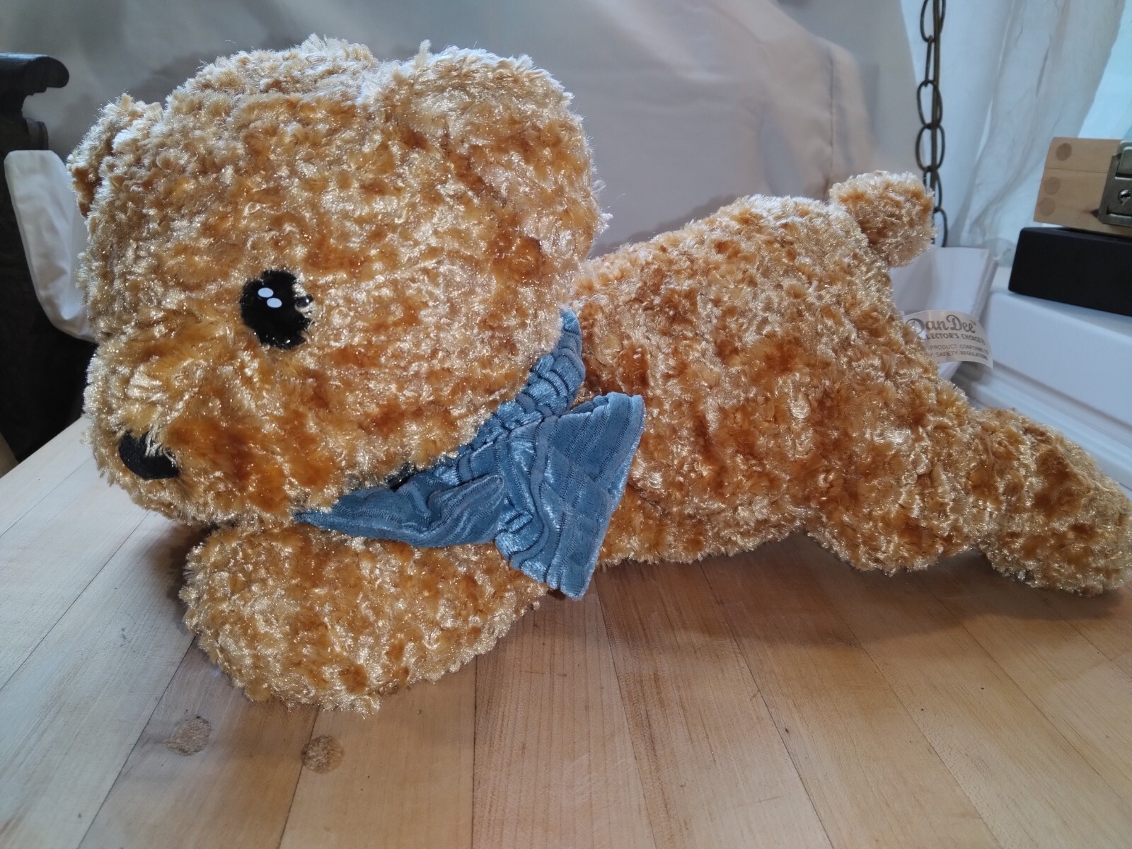 Dan Dee Dog Stuffed Toy Gold Curly Puppy Plush Animal vntage | eBay