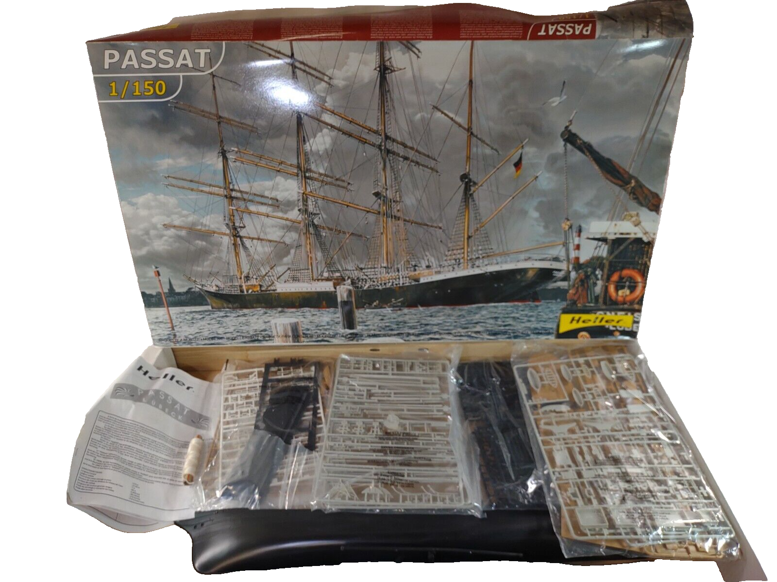 Heller 1/150 Passat Four-Mast Sailboat Model Kit Vintage Tall Ship ...