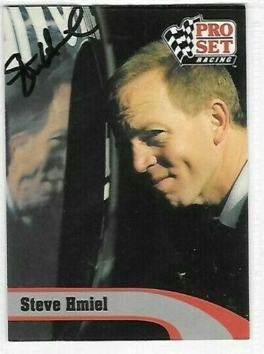 STEVE HMIEL NASCAR LEGEND Autographed Signed CARD 1992 PRO SET | eBay