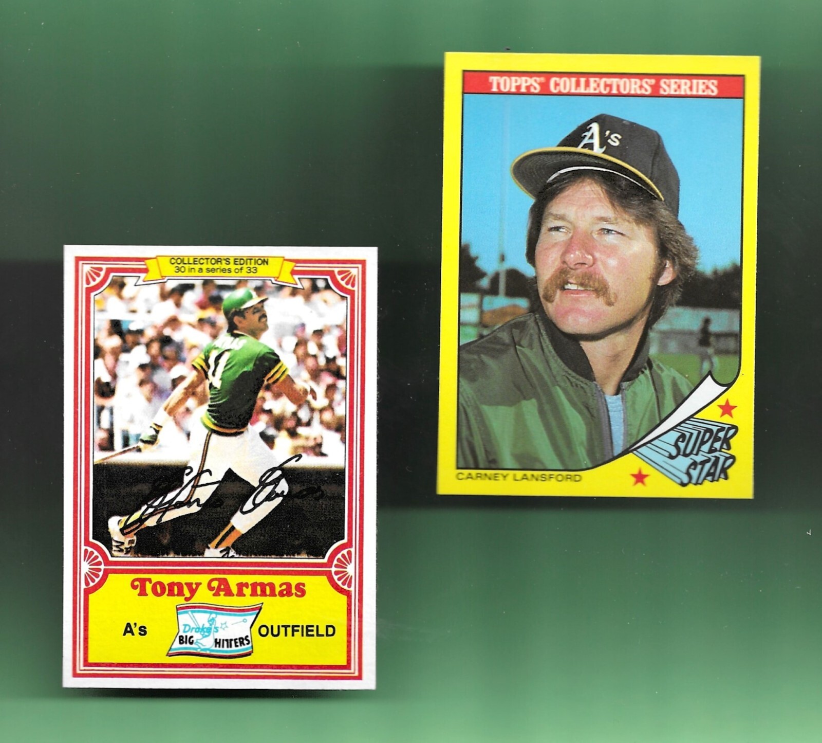 BOTH! TONY ARMAS/CARNEY LANSFORD-OAKLAND A'S! 1986 SUPER STAR/DRAKES ...