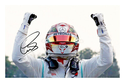 Lewis Hamilton Signed A4 Photo Print Autograph Formula 1 World Champion ...