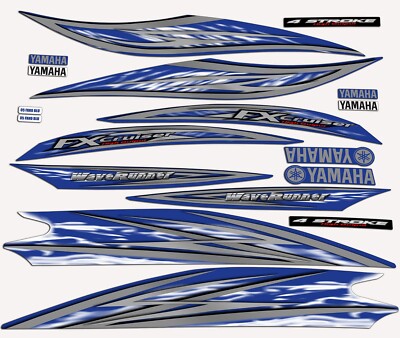 2003 2004 2005 YAMAHA FX HO DECAL KIT BLUE FX160 HIGH OUTPUT WAVERUNNER CRUISER | eBay