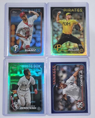 (4) 2024 Topps Series 1 Cards - RANGER SUAREZ Rainbow Foil + MORE ...