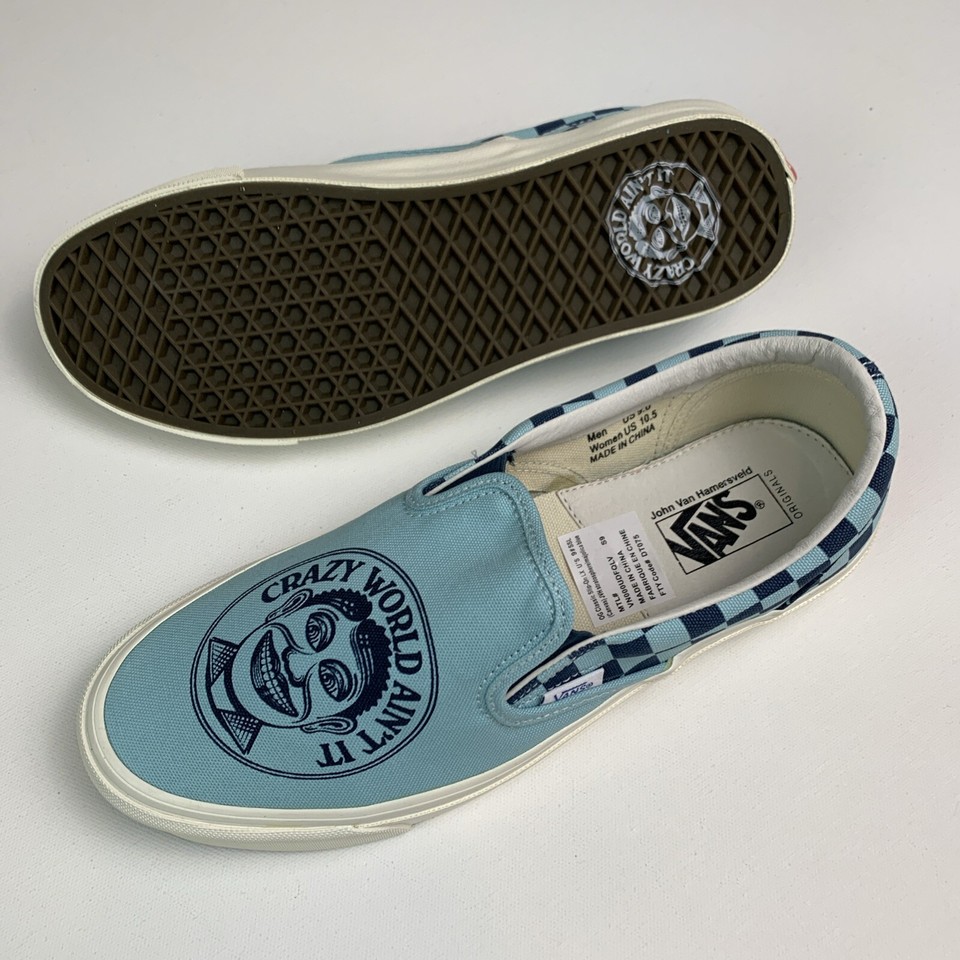 Vans Vault x John Van Hamersveld Mens 9 Blue OG Classic Slip-On LX ...