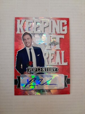 Pete Weber /2 Crystal Red KIR Autograph Card 2021 Leaf Pop Century The ...