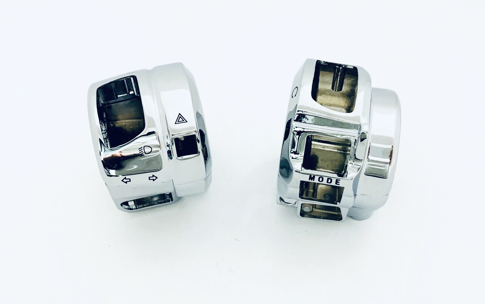HAYABUSA CHROME SMOOTH HANDLEBAR SWITCH HOUSING/COVERS FOR 2008 SUZUKI ...
