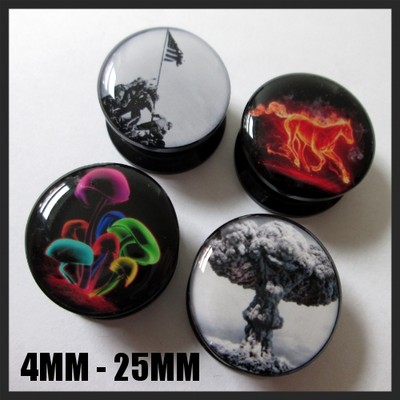 4MM - 25MM EAR PLUG SCREW BACK FLESH TUNNEL EXPANDER STASH ACRYLIC ...