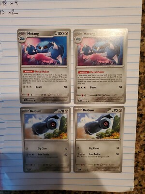 Beldum/Metang 114/162 NM - Temporal Forces Pokemon TCG Playset X2 | eBay
