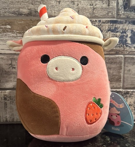 Squishmallows Rishi The Strawberry Milkshake Cow 8”Plush NWT IN HAND ...