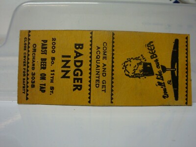 Badger INN 2000 S. 11th St. featuring Pabst Beer. 1930s | eBay