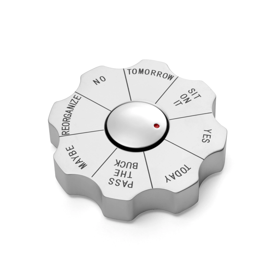 Executive Desk Toy – Fun Silver Metal Decision Maker Paperweight | eBay