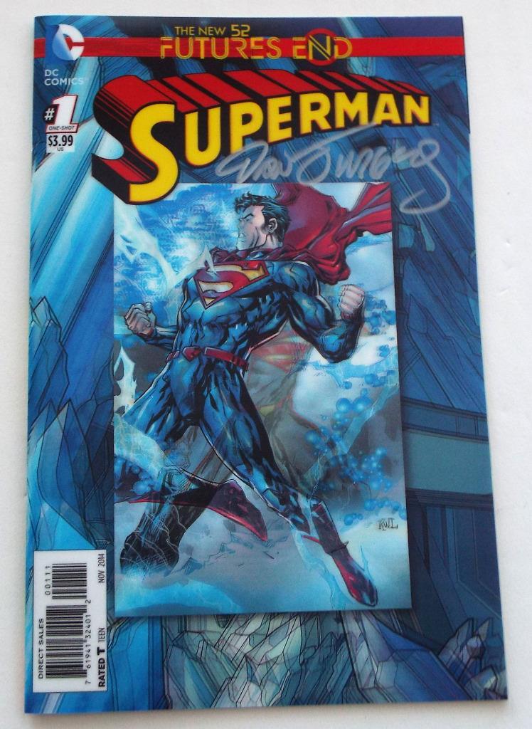SIGNED DAN JURGENS FUTURES END: SUPERMAN #1 3D Lenticular Motion Wrap ...