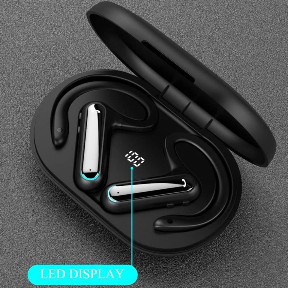 EAR-HOOK TWS EARPHONES WIRELESS BLUETOOTH EARBUDS EAR HOOK HEADPHONES ...