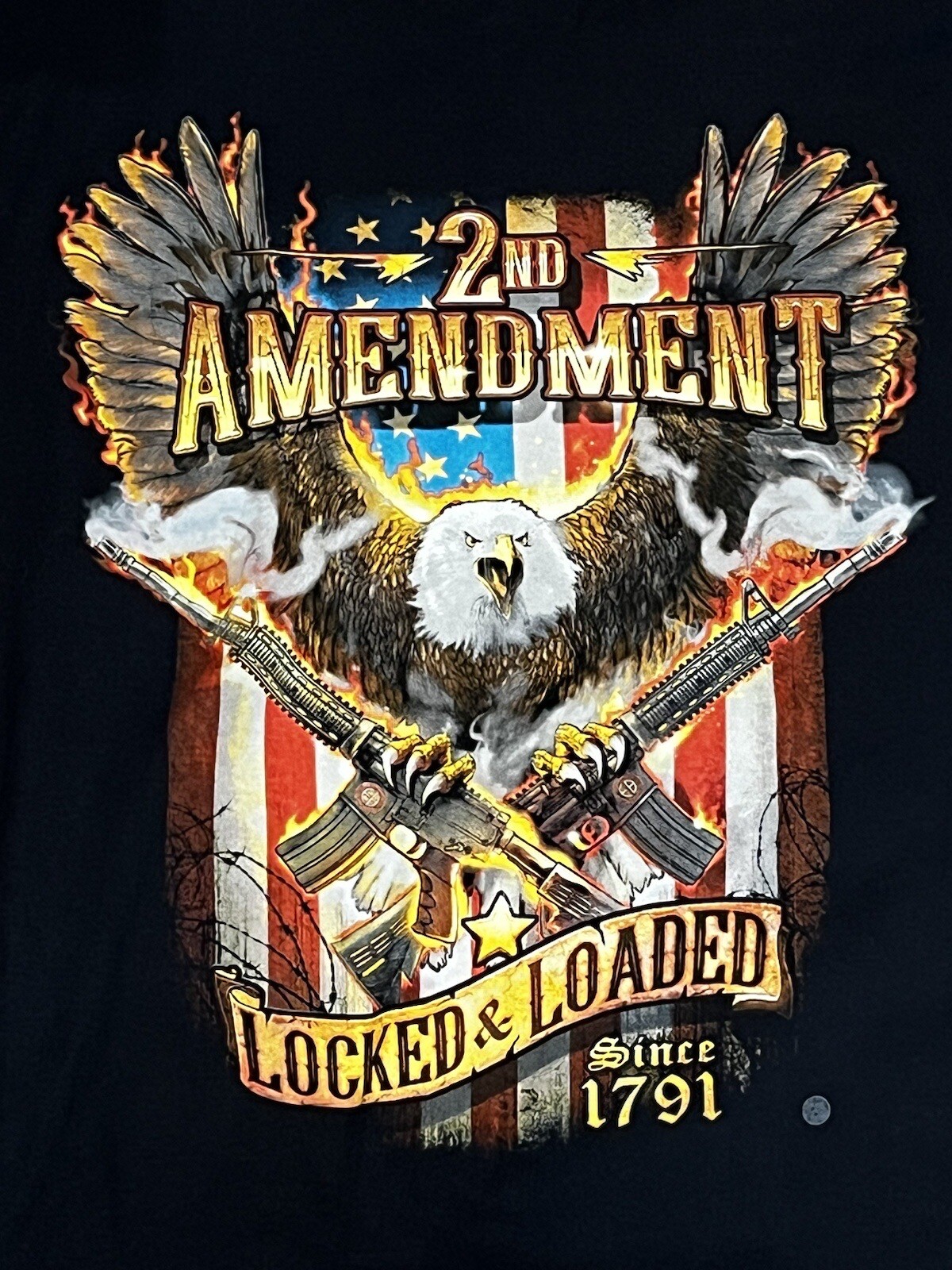 AR-15 Rifle Silhouette American Flag 2nd Amendment Ea… - Gem